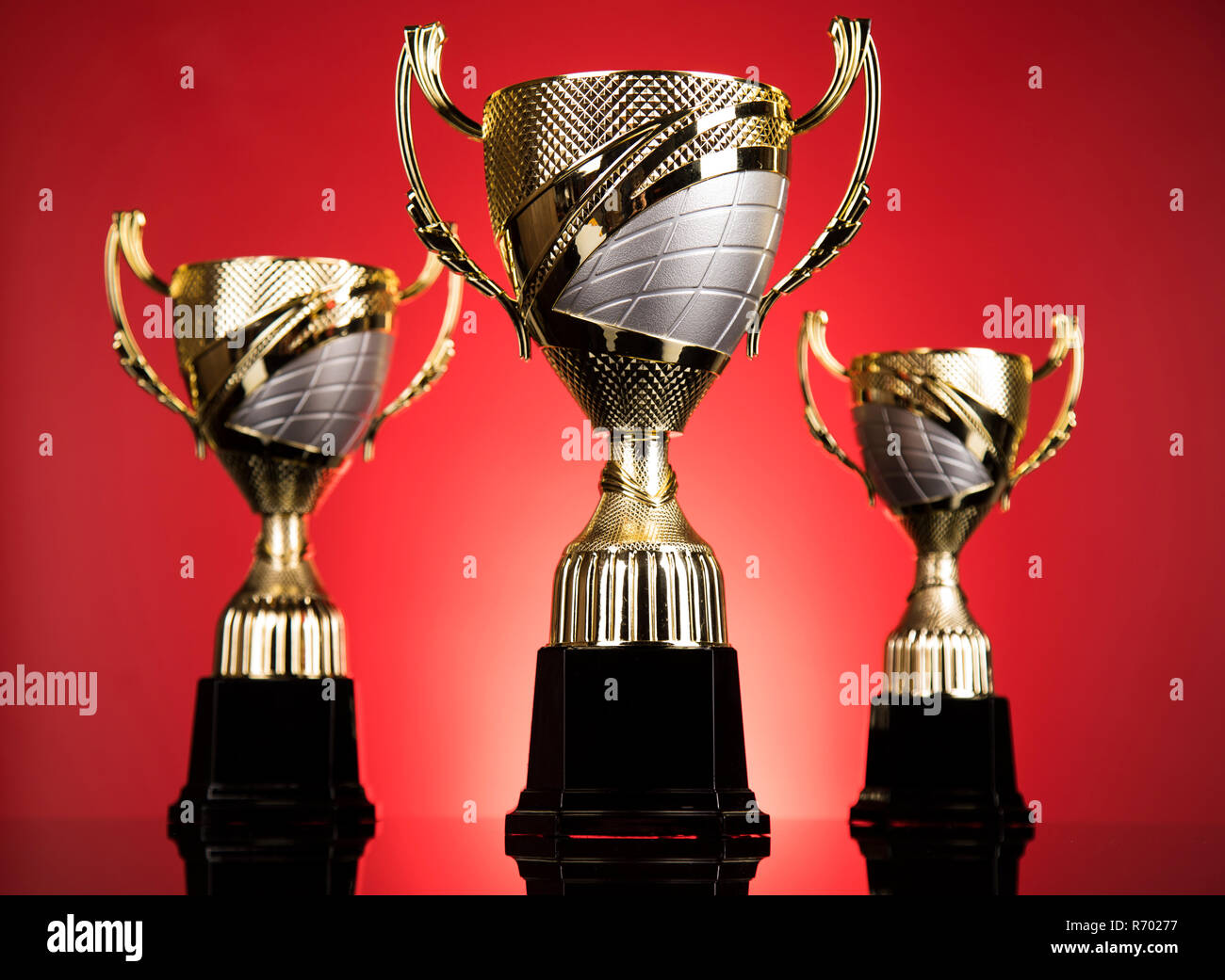 Award winning trophy sport background Stock Photo - Alamy