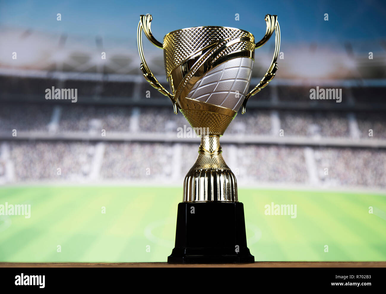 Award winning trophy sport background Stock Photo - Alamy
