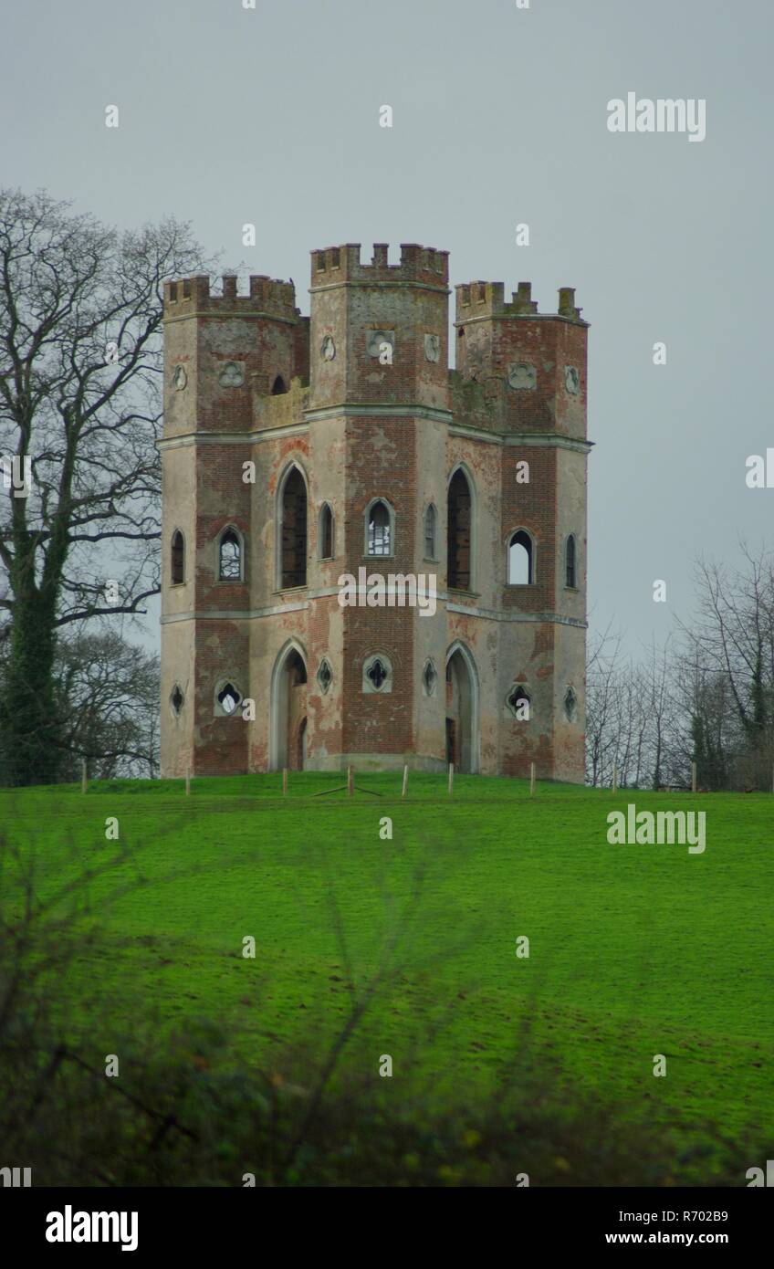 Powderham Castle Belvedere Folly Tower. Strawberry Hill Romantic Gothic ...
