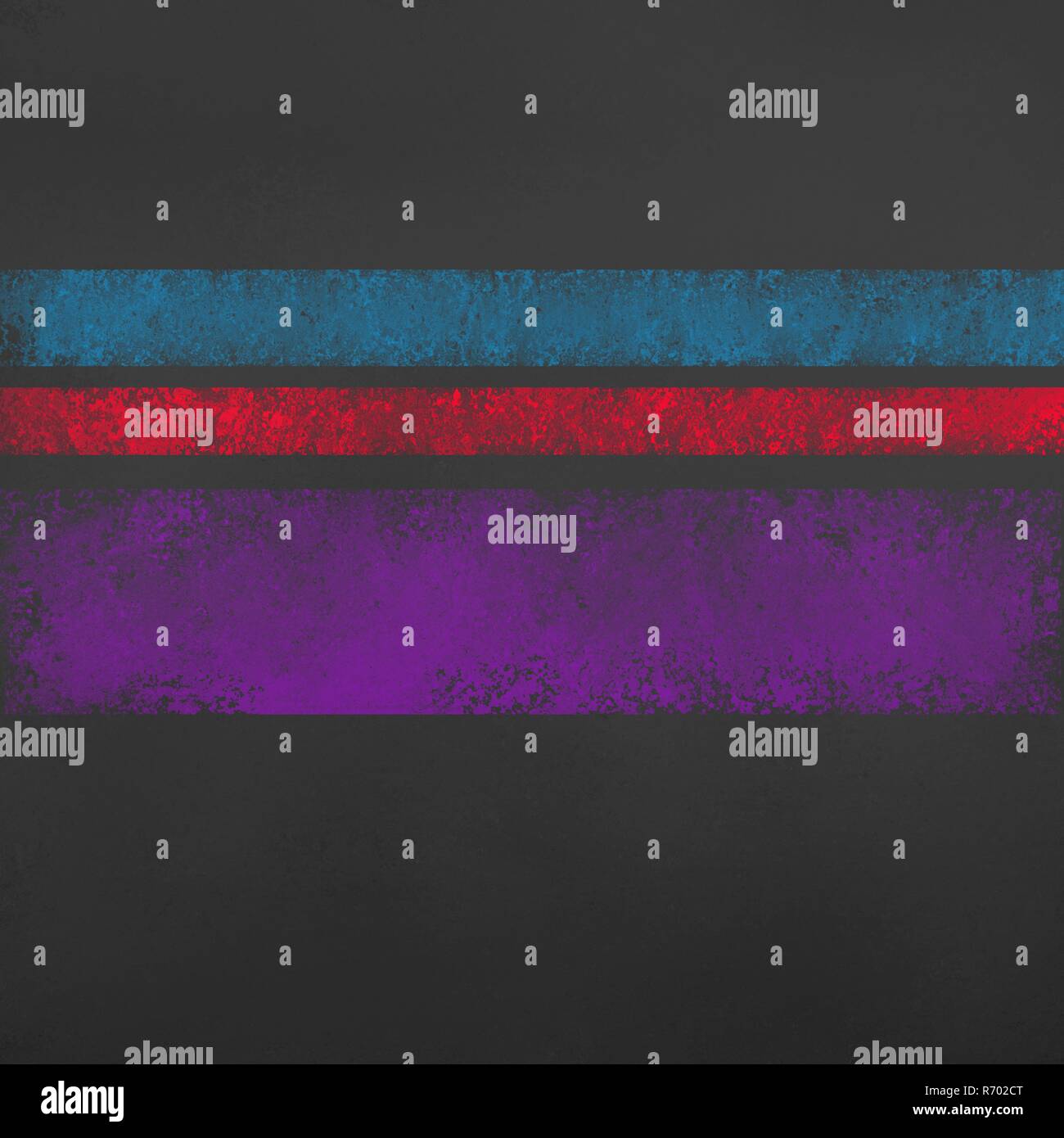 distressed stripes of red blue and purple on black background with old ...
