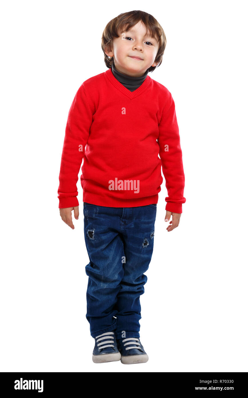 child little boy full body portrait portrait isolated cropped Stock ...