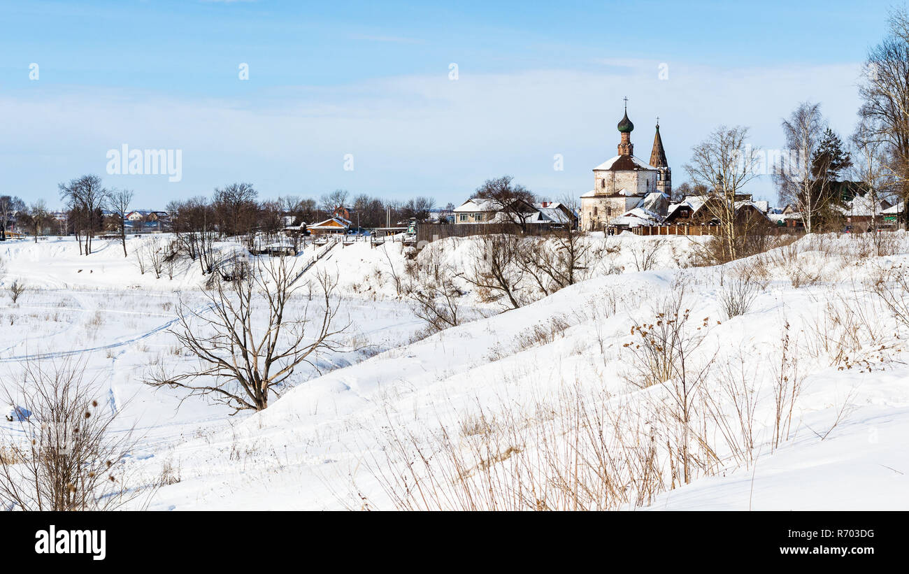 cityscape of Suzdal town with Holy Cross Church Stock Photo - Alamy