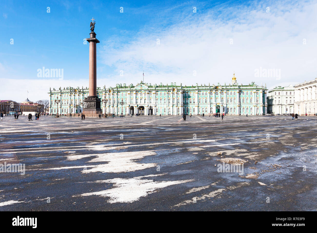 Palace Square in St Petersburg in sunny march day Stock Photo - Alamy