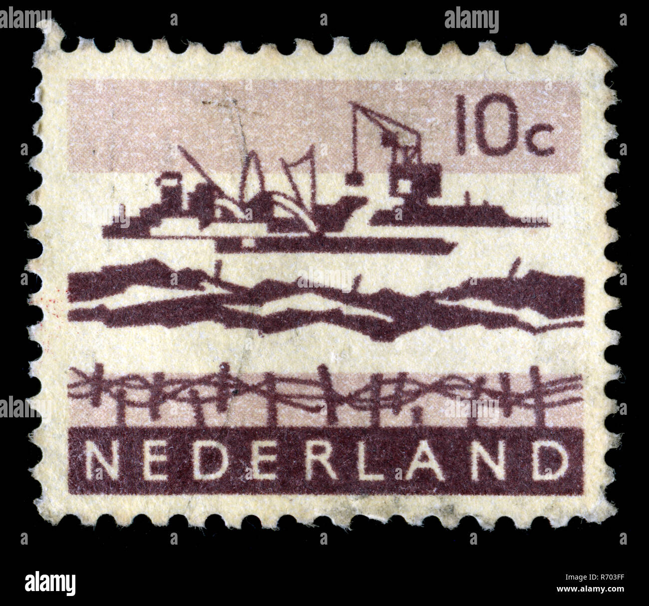 Postage stamp from the Netherlands in the Landscapes series issued in ...