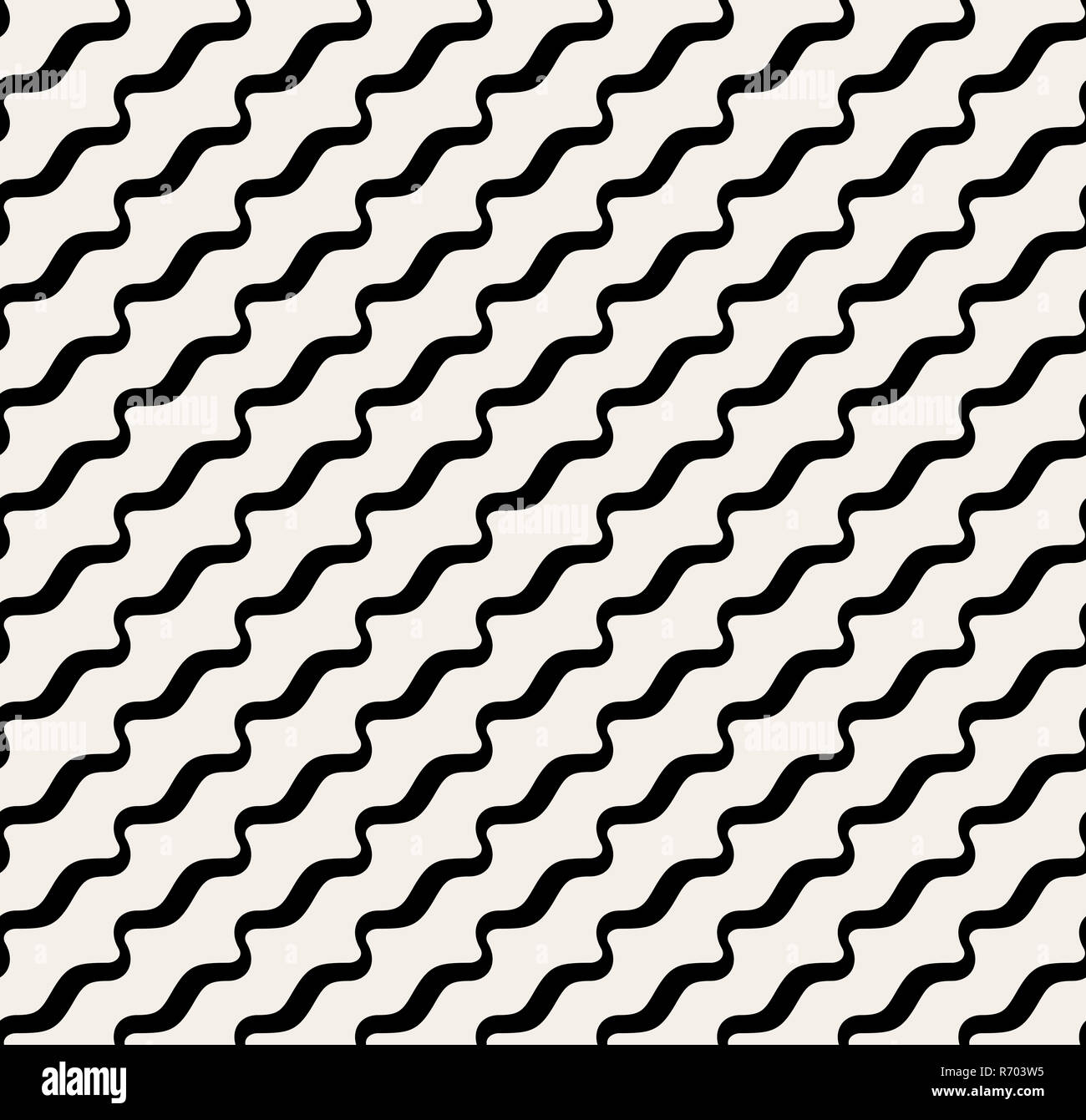 Vector Seamless Black and White Rounded Wavy Diagonal Line Pattern ... Vector Seamless Black and White Rounded Wavy Diagonal Line Pattern ...