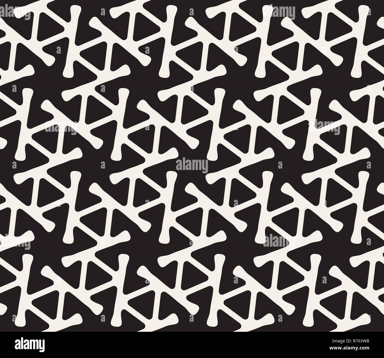 Vector Seamless Rounded Line Hexagonal Triangle Spiral Pattern Stock ...