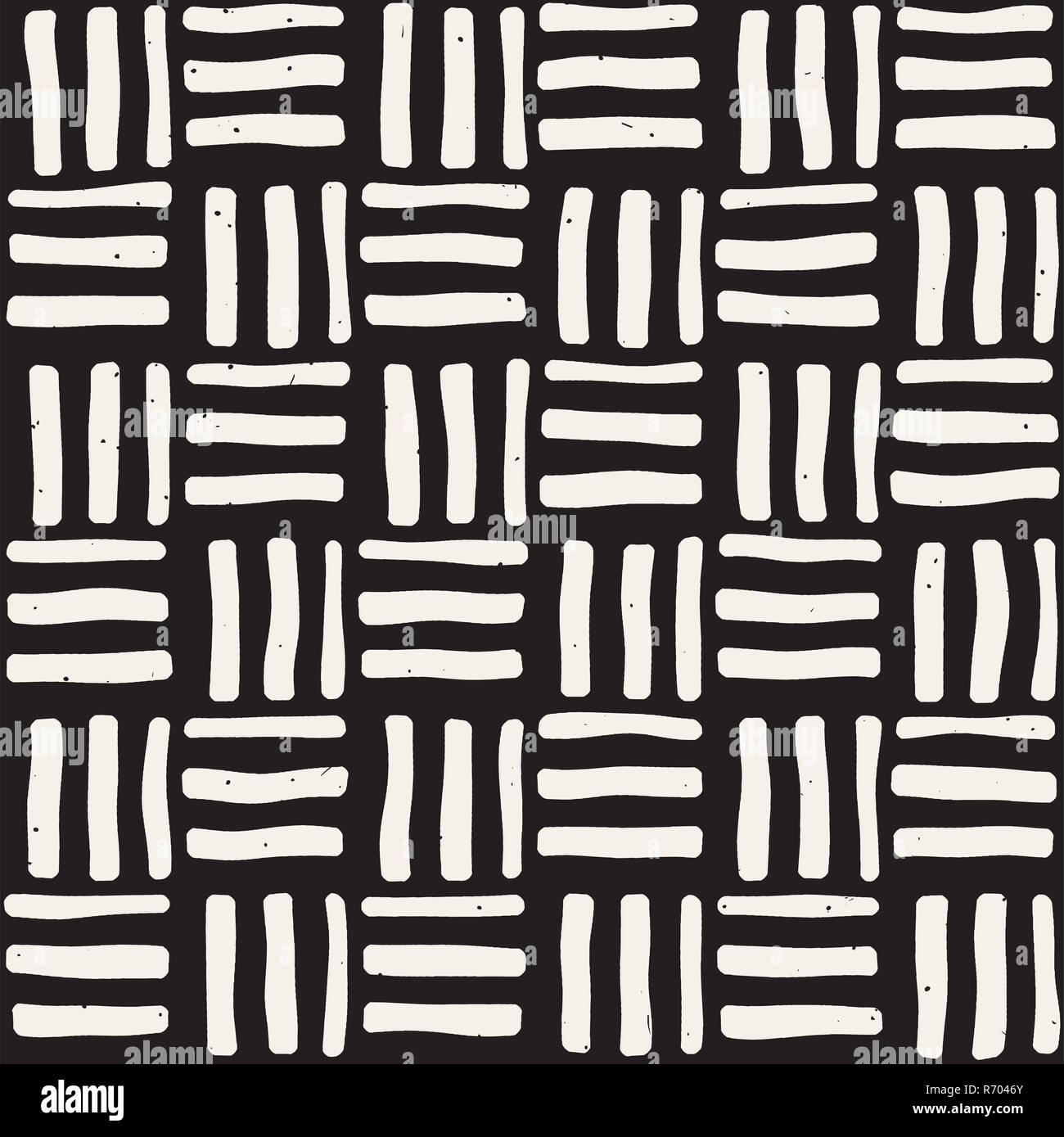 Hand drawn seamless repeating pattern with lines tiling. Grungy ...