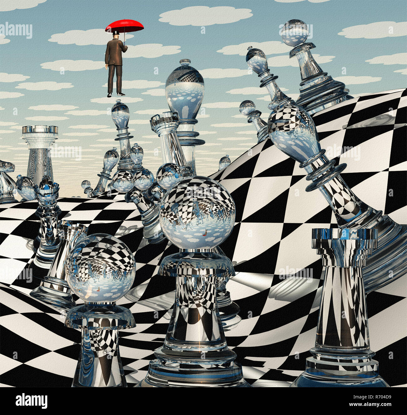 Deep blue chess sketch - imaginexaser