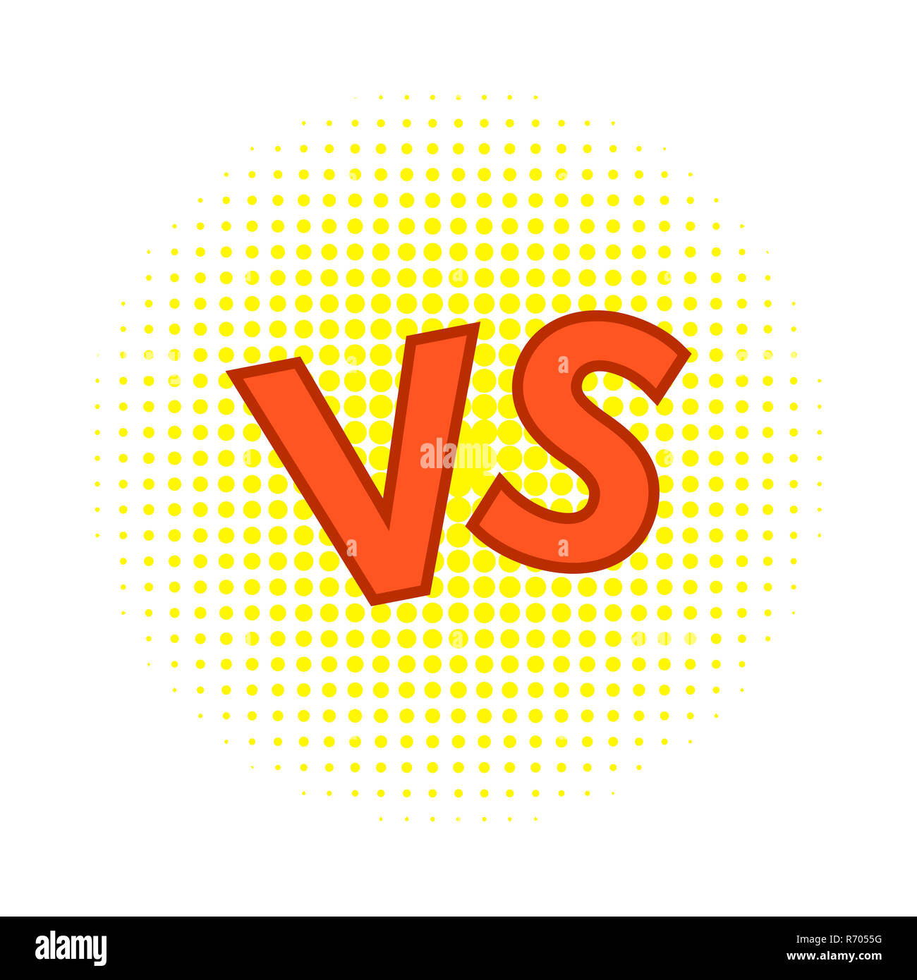 Concept of Confrontation, Together, Standoff, Final Fighting. Versus VS ...