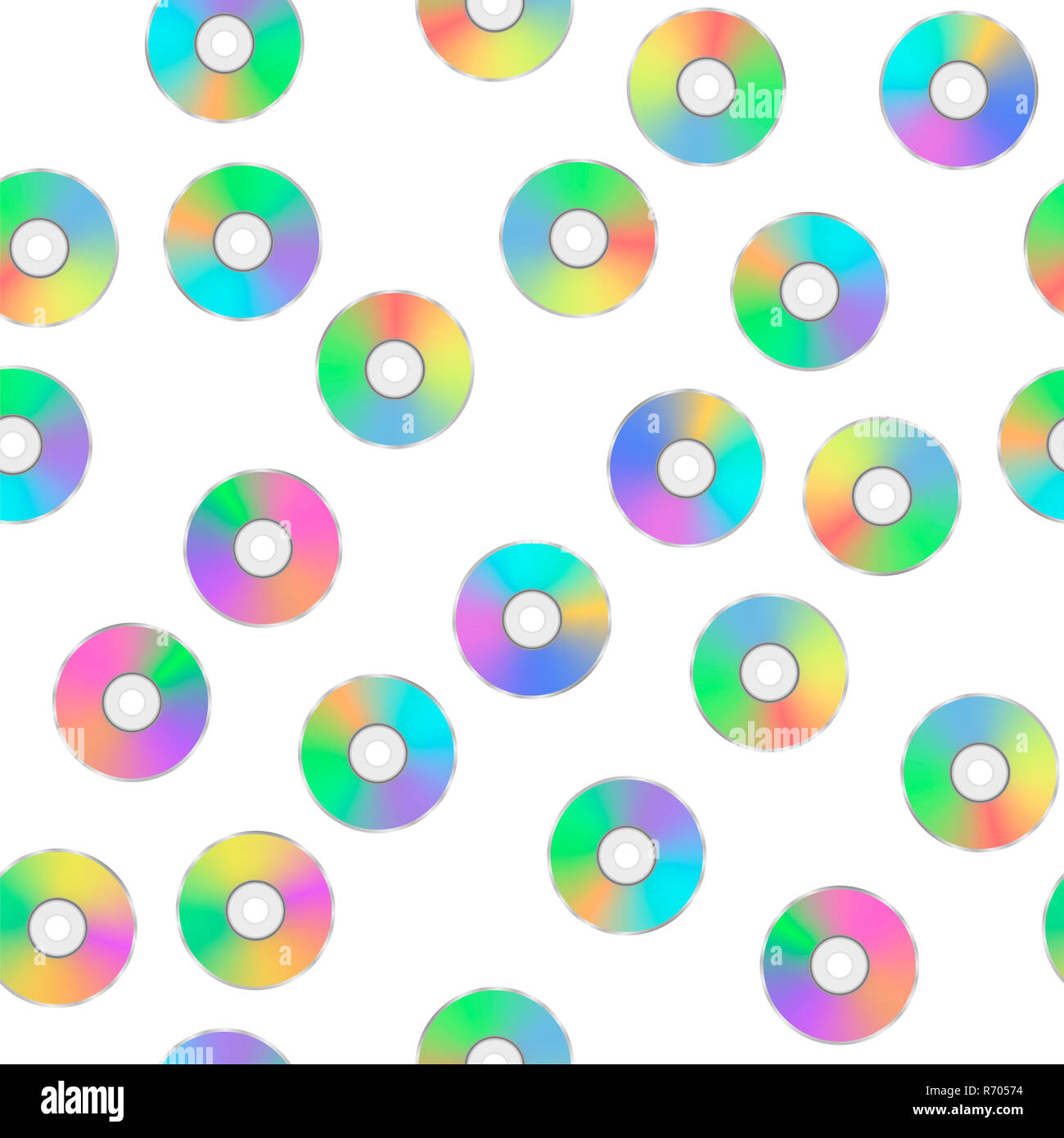 Colorful Digital Disc Seamless Pattern Stock Photo - Alamy