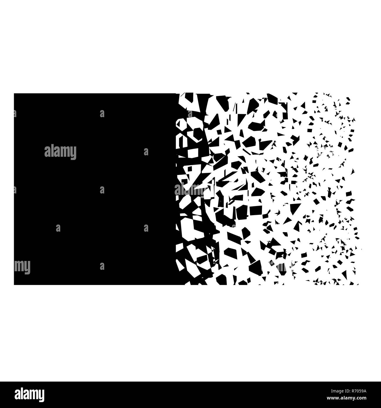 Black Square with Particles Isolated Stock Photo - Alamy