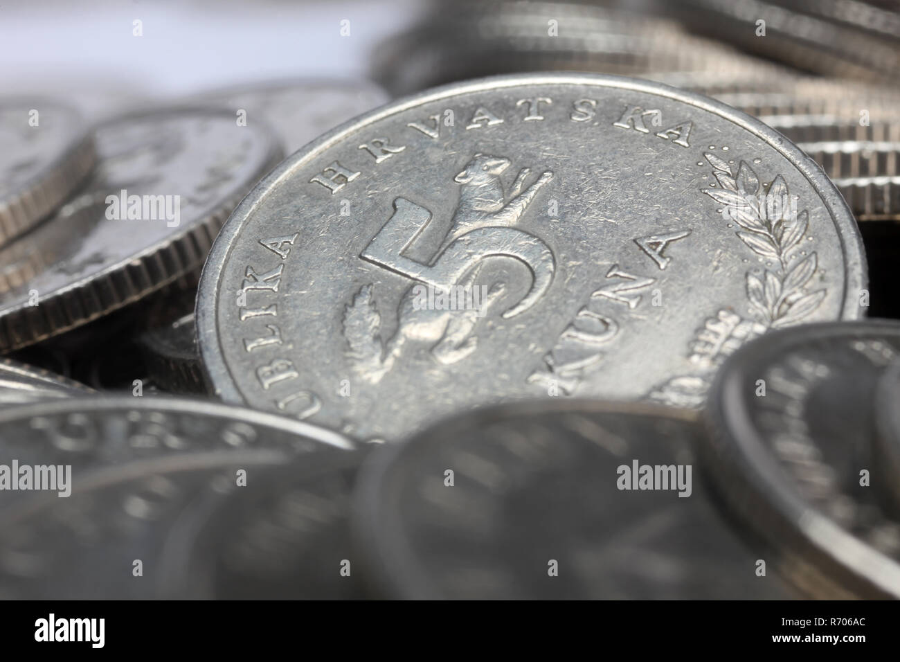Kuna coins, Croatian money Stock Photo - Alamy