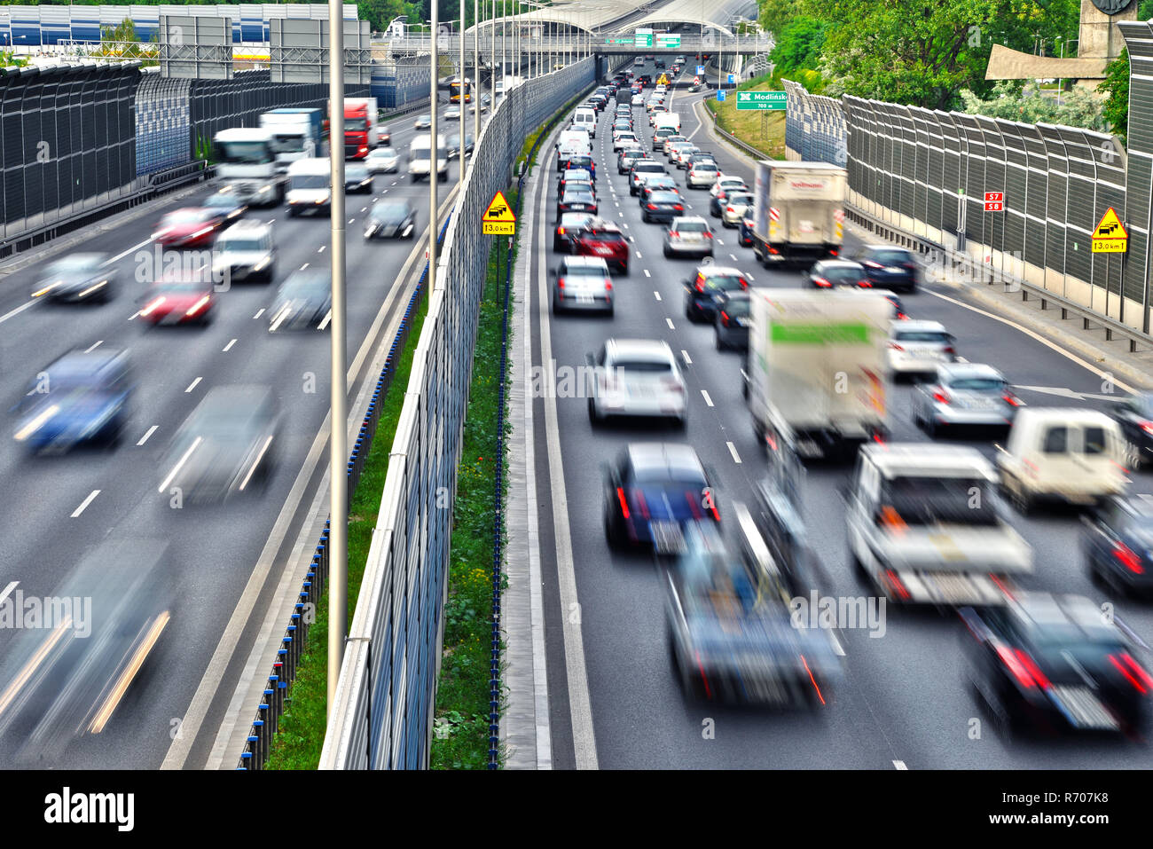 Six lane controlled access highway in hi-res stock photography and ...