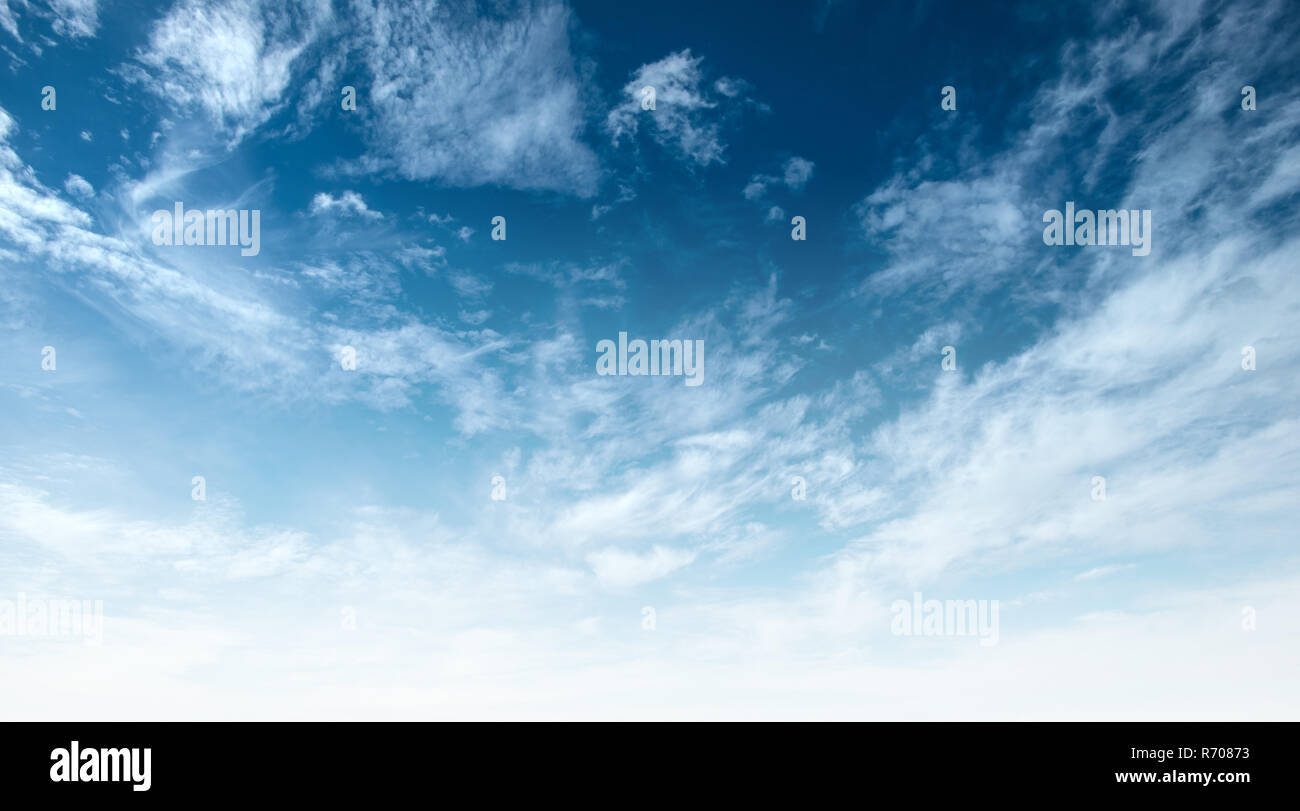 Clear blue sky and white clouds Stock Photo - Alamy