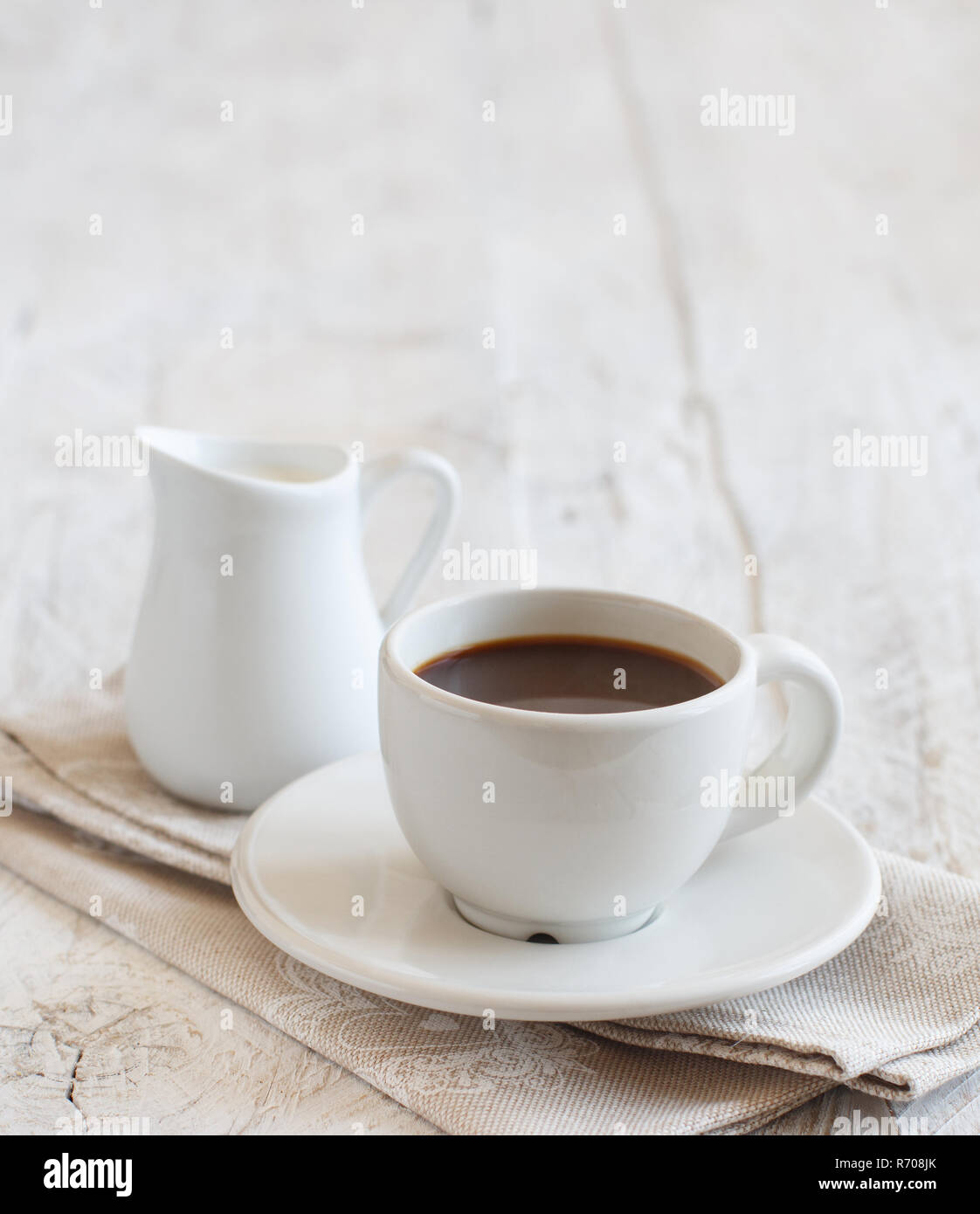Italian coffee set for breakfast Stock Photo - Alamy