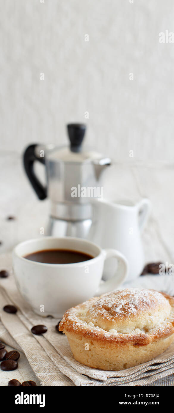 Italian coffee set for breakfast Stock Photo - Alamy