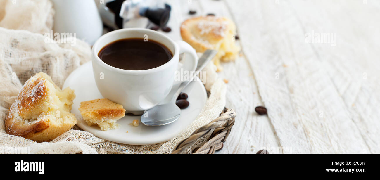 Italian coffee set for breakfast Stock Photo - Alamy