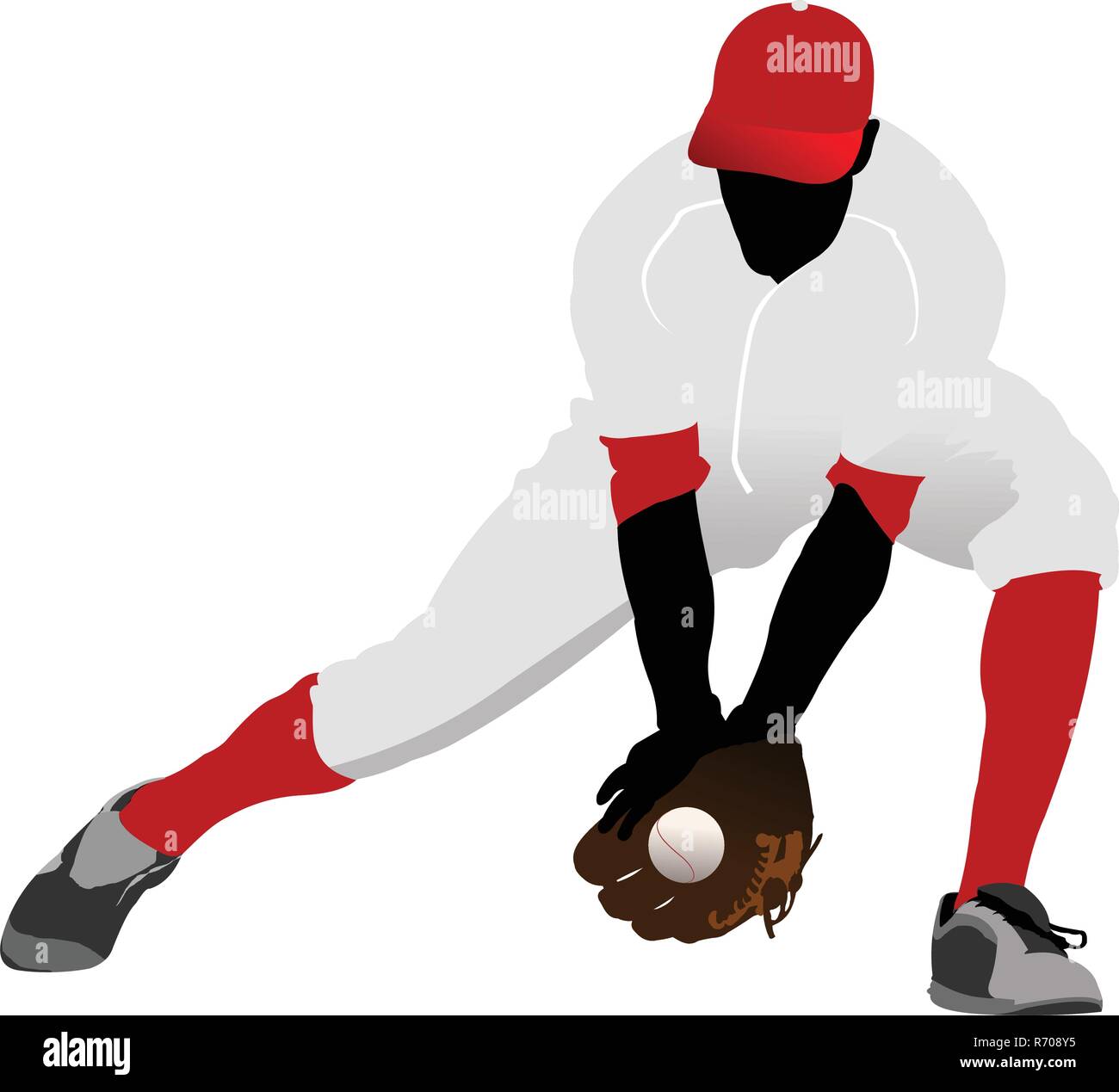 Baseball player. Vector illustration Stock Vector Image & Art - Alamy