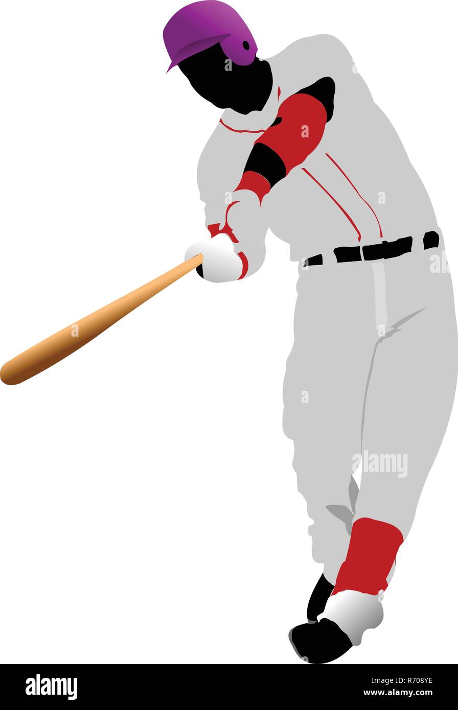 Baseball player. Vector illustration Stock Vector Image & Art - Alamy