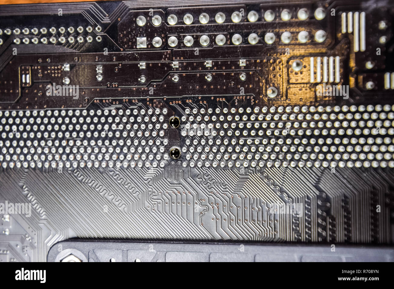 Electronic board with electrical components. Electronics of computer ...