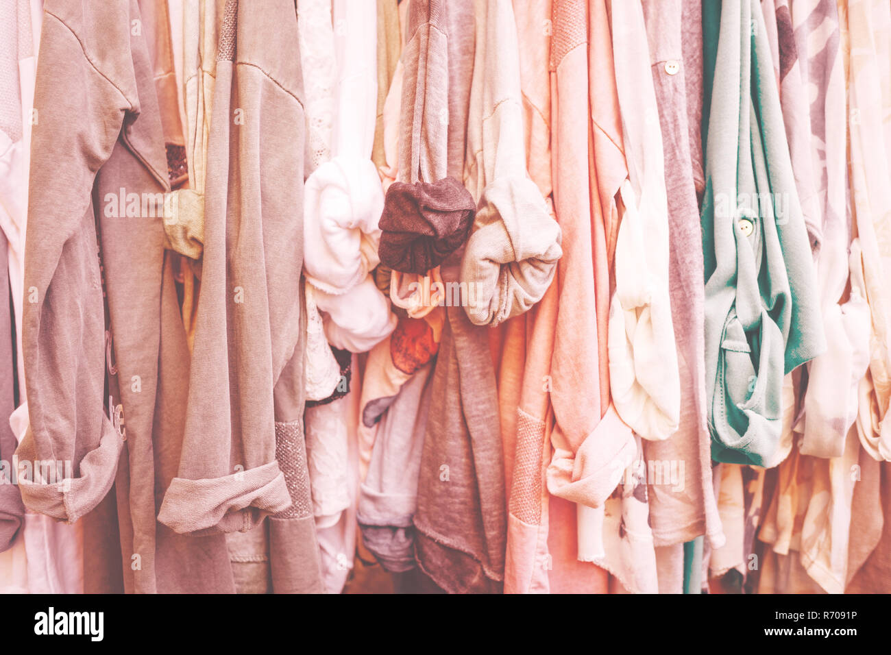 Coral colored clothes hi-res stock photography and images - Alamy