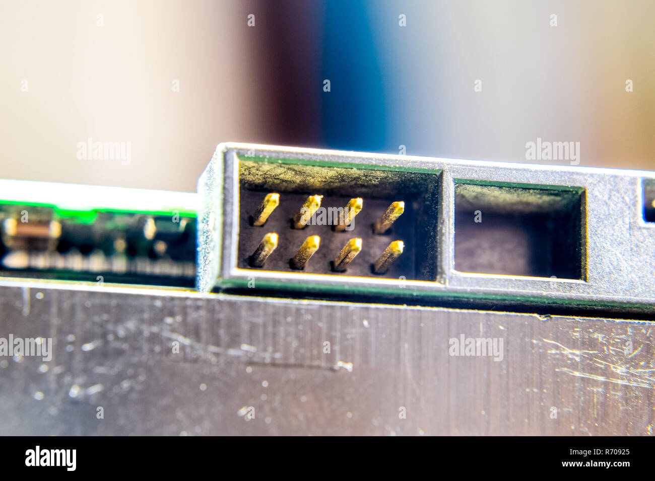 Electronic board with electrical components. Electronics of computer ...