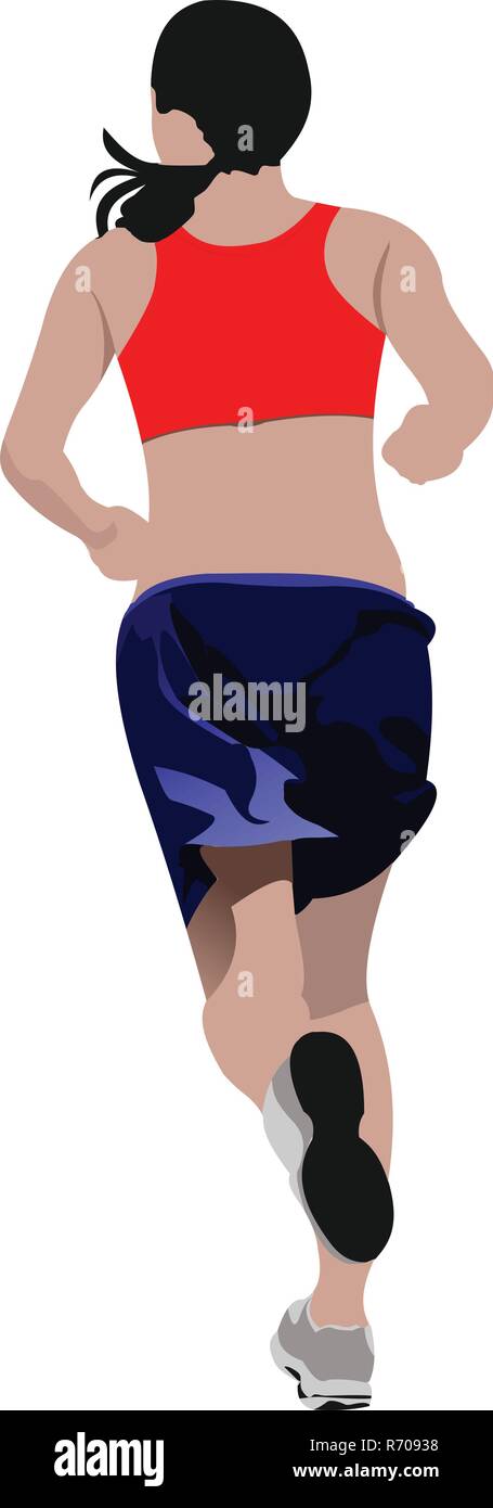The running woman. Vector illustration Stock Vector Image & Art - Alamy