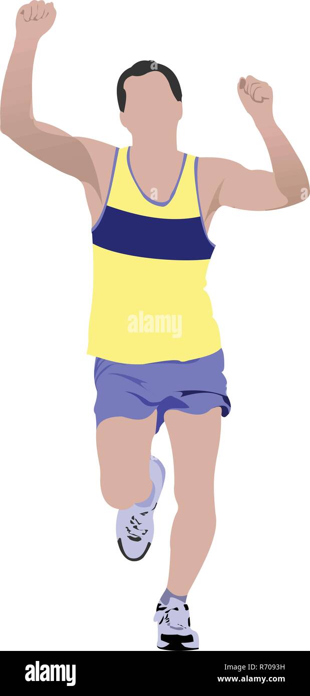 The running man. Vector illustration Stock Vector Image & Art - Alamy