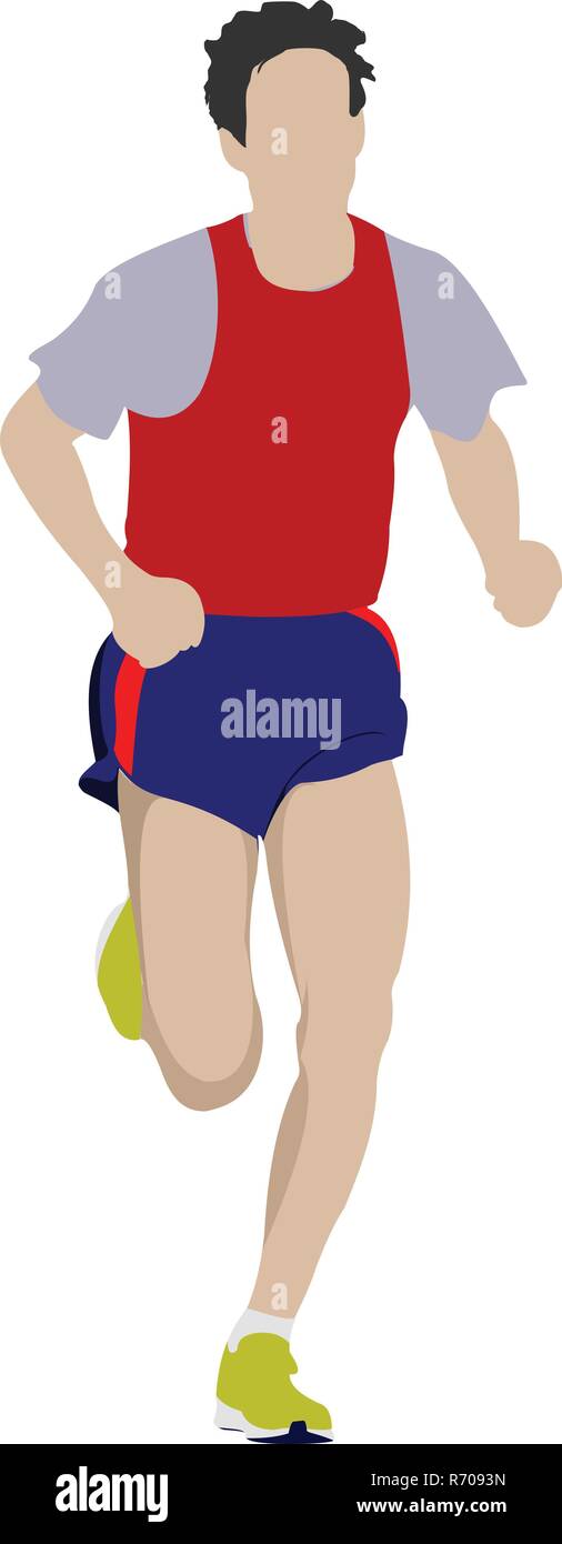 The running man. Vector illustration Stock Vector Image & Art - Alamy
