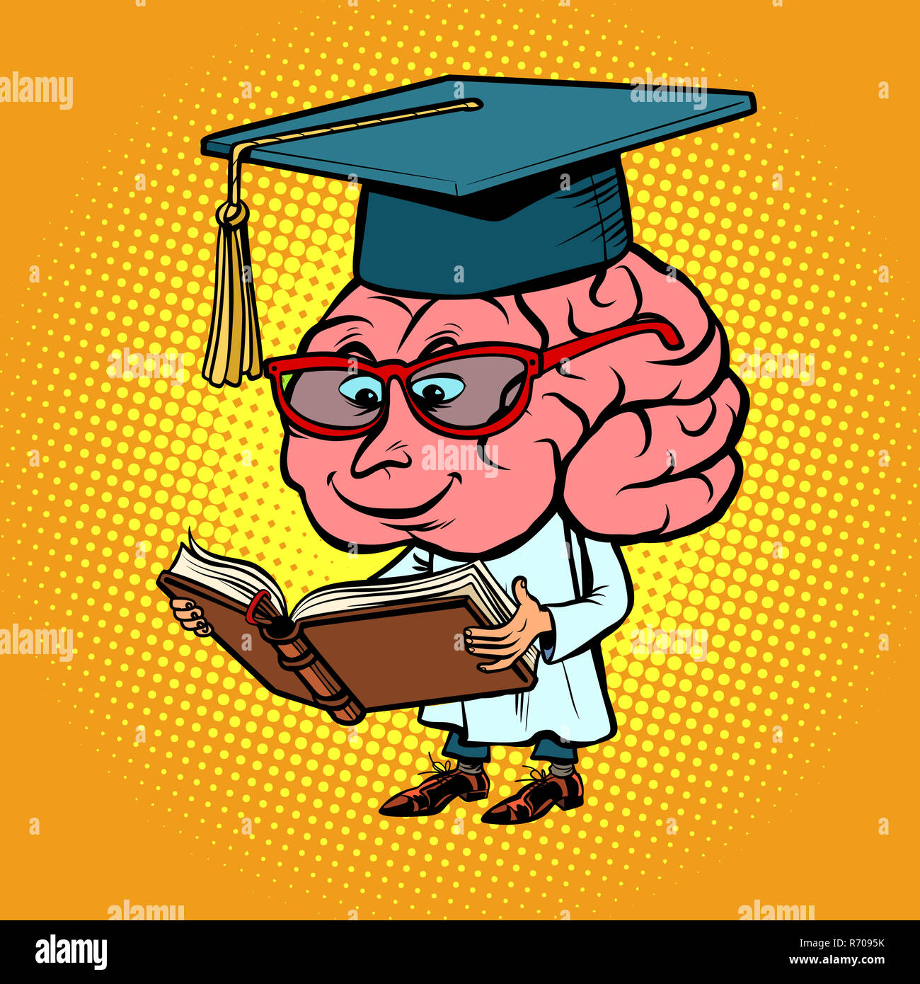 Character brain University Professor Stock Photo - Alamy