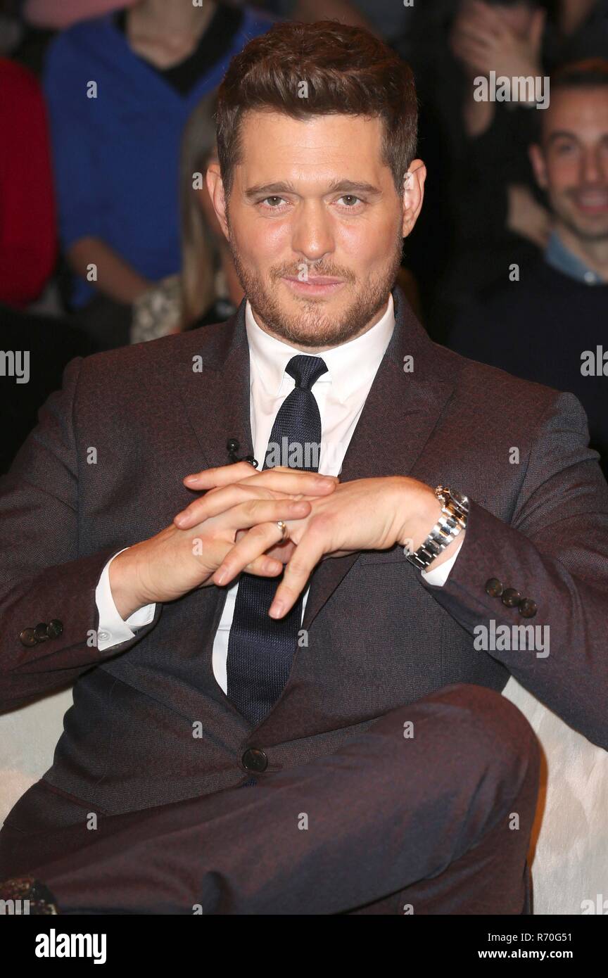 Michael Buble recording the ZDF talk show 'Markus Lanz' in the TV ...