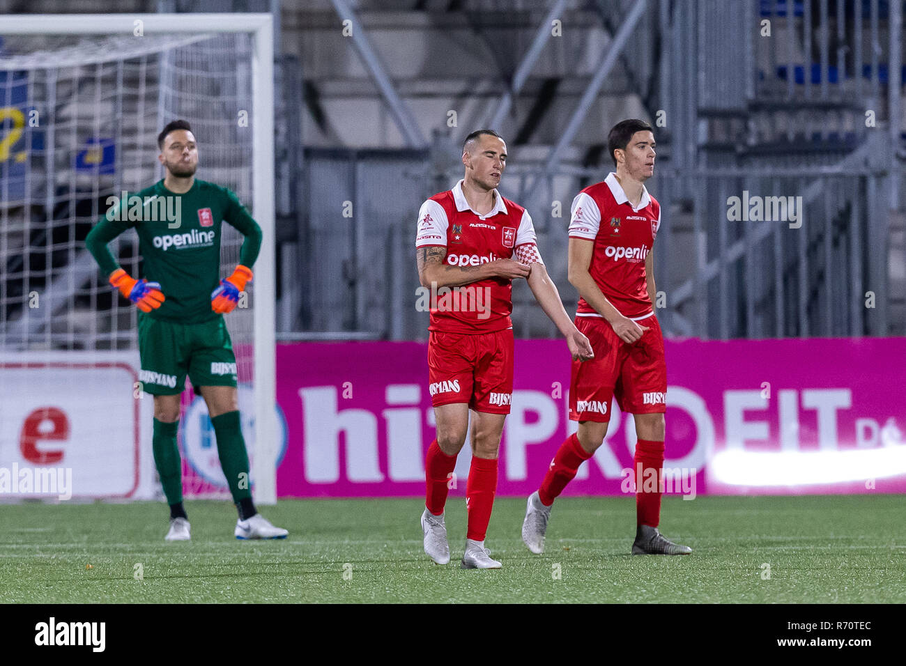 Waalwijk, Netherlands. 7th December 2018. Mandemakers Stadium, football season 2018 / 2019 ...