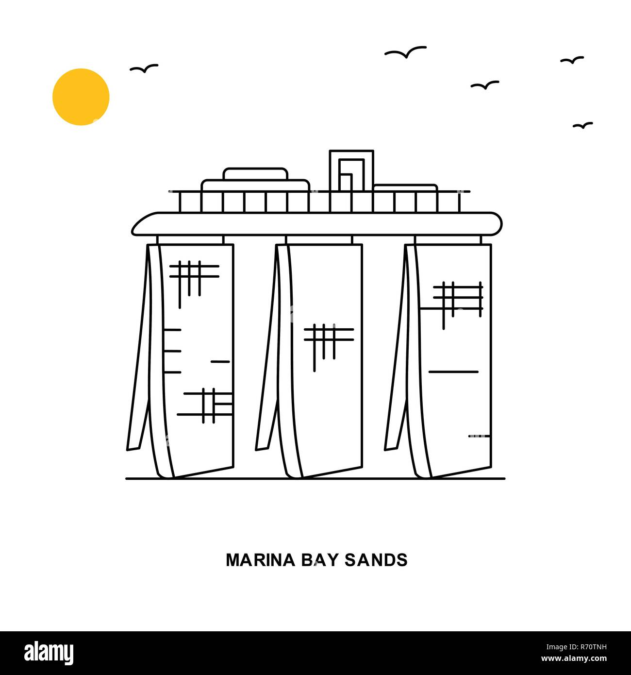 Marina Bay Sands Cartoon