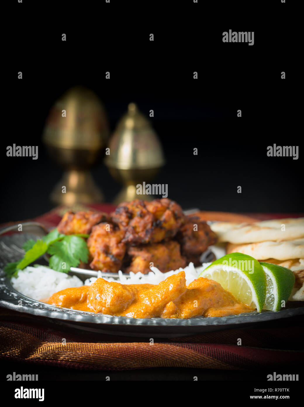 Indian Dinner Plate Stock Photo - Alamy