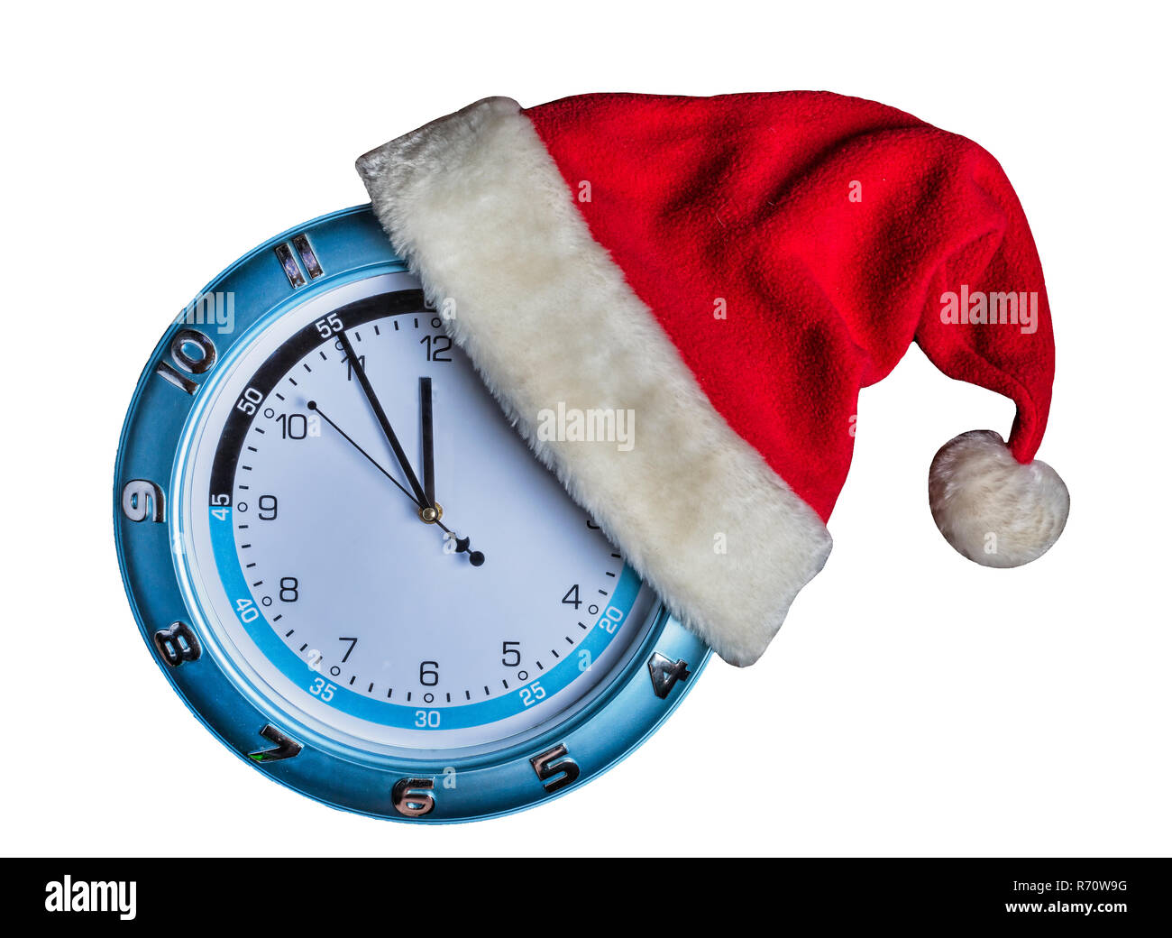 Festive christmas composition clock Cut Out Stock Images & Pictures - Alamy