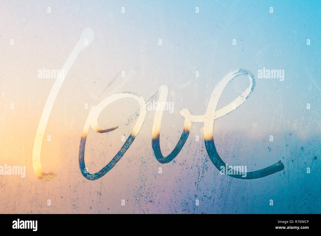 Winter love hand lettering hi-res stock photography and images - Alamy