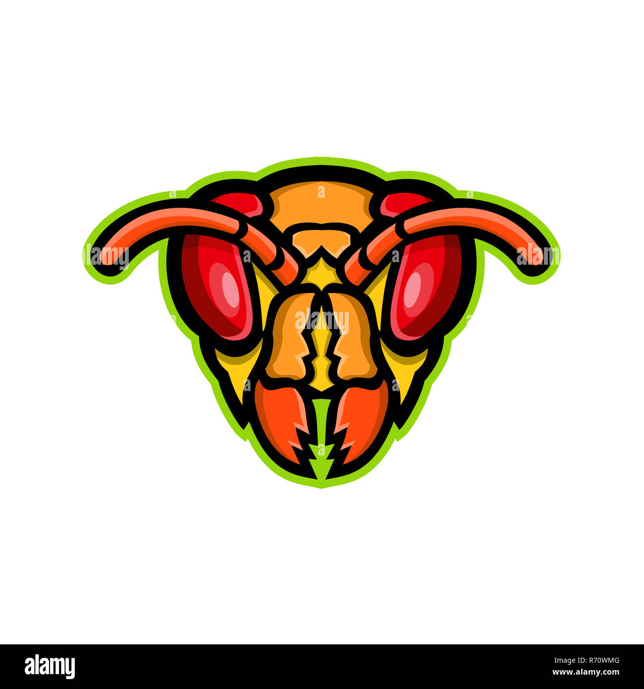 Hornet Head Mascot Stock Photo - Alamy