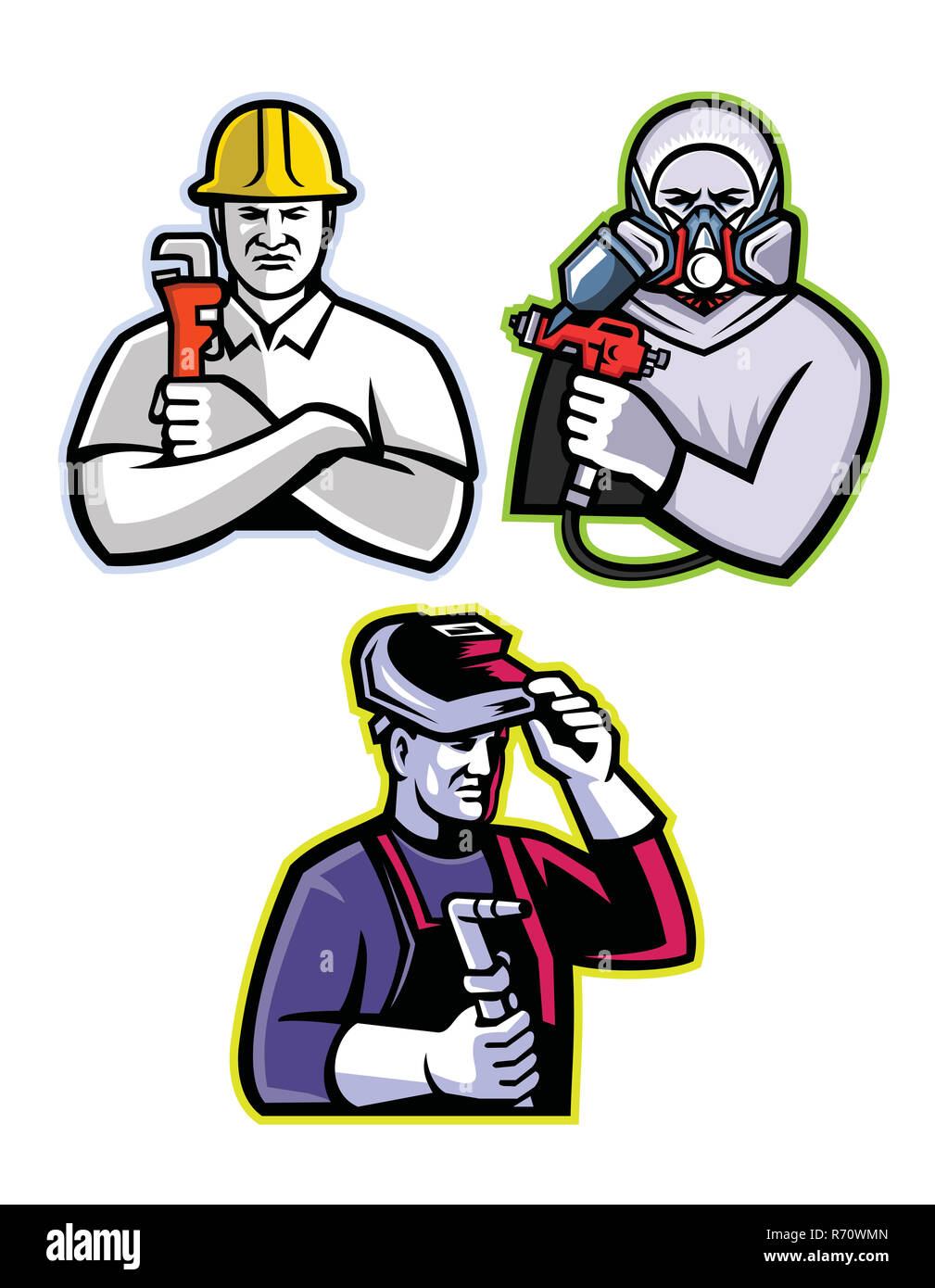 Tradesman logo Cut Out Stock Images & Pictures - Alamy