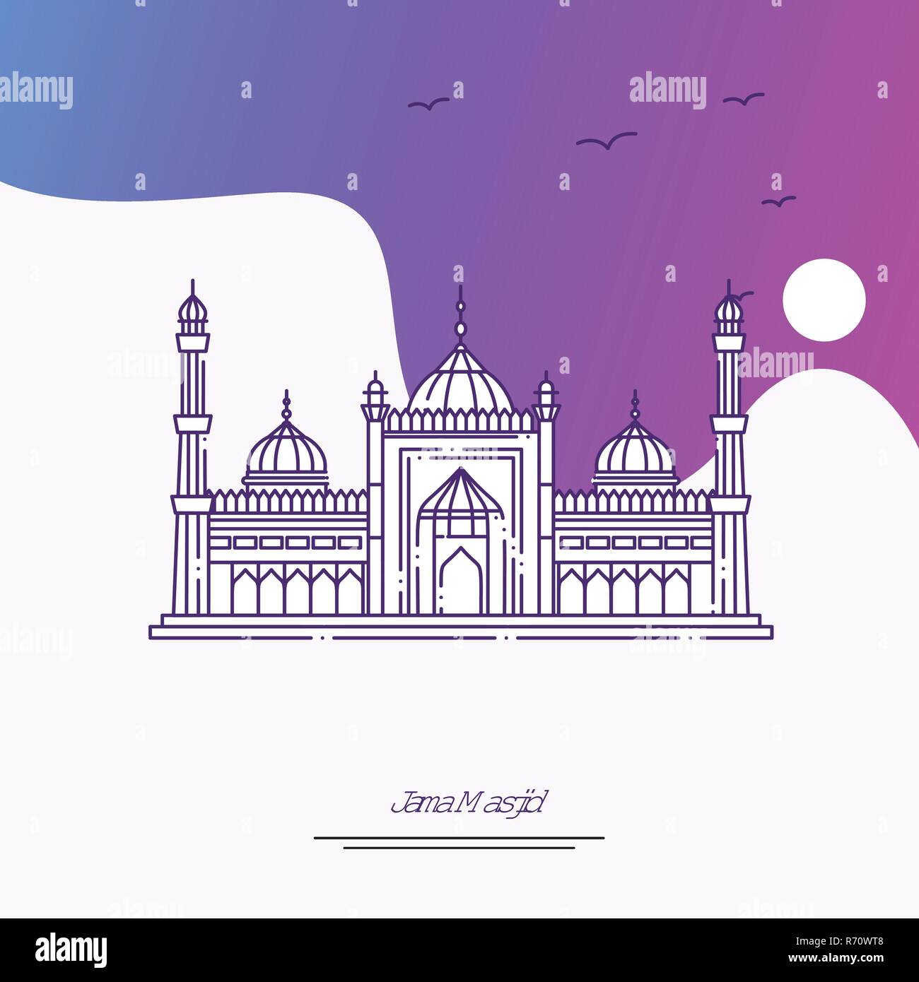 Jama masjid vector vectors hi-res stock photography and images - Alamy