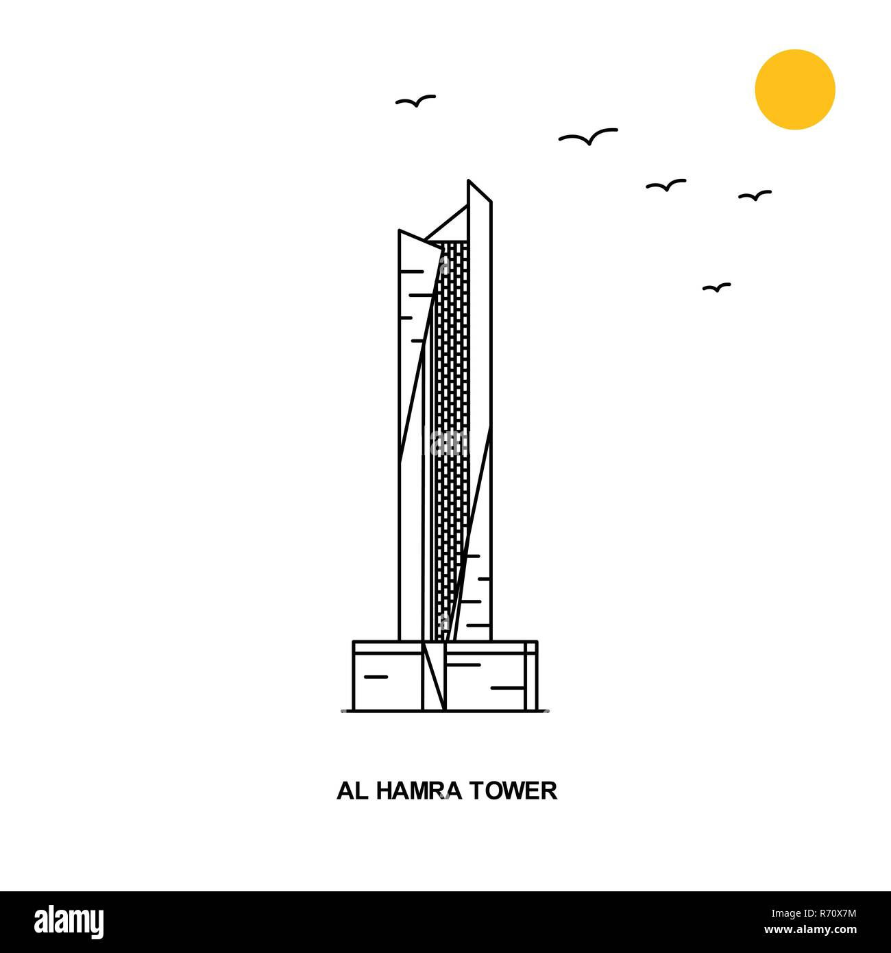Al hamra tower in kuwait city Stock Vector Images - Alamy