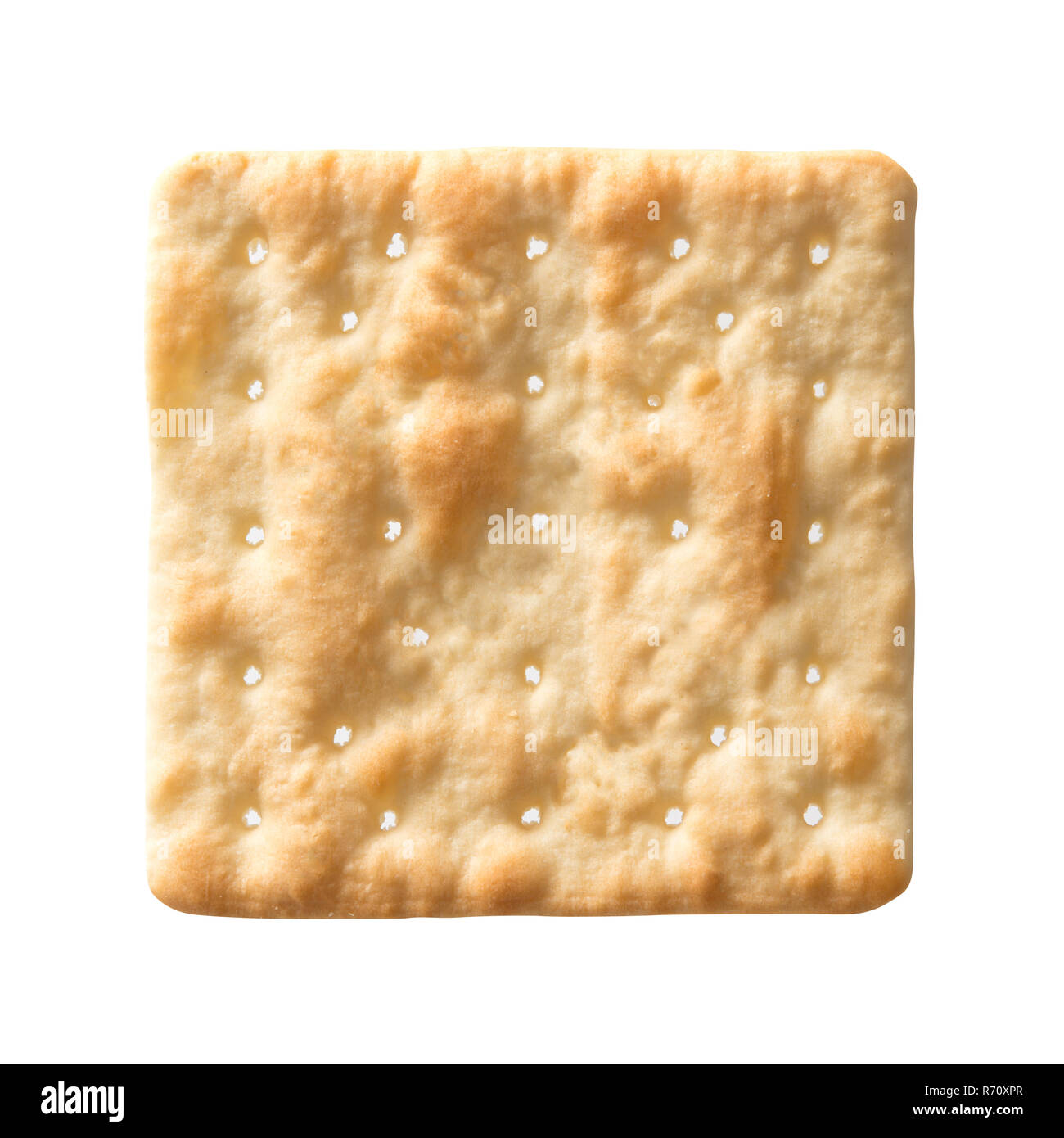 Square soda cracker isolated on white background Stock Photo - Alamy