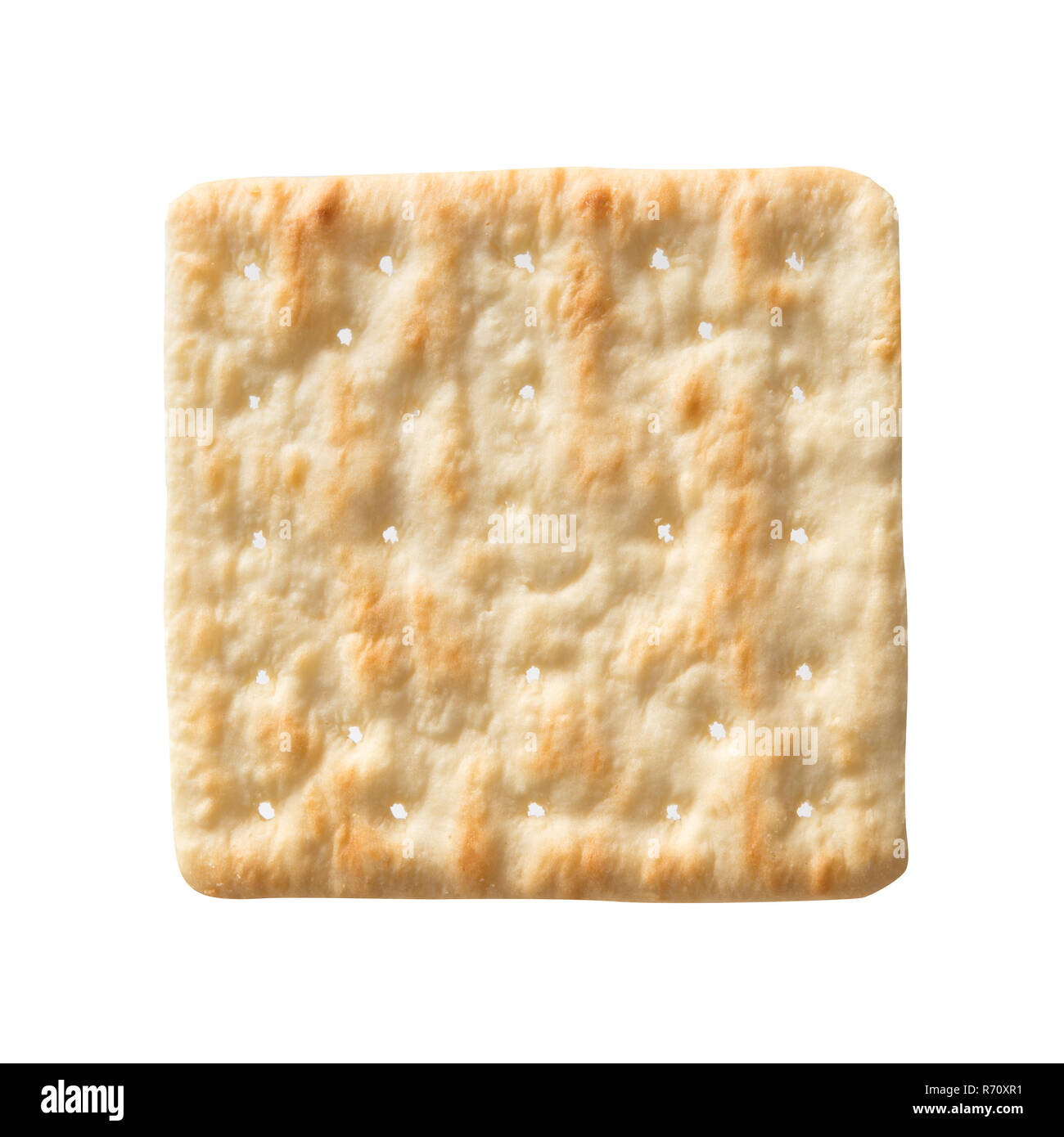 Square soda cracker isolated on white background Stock Photo - Alamy