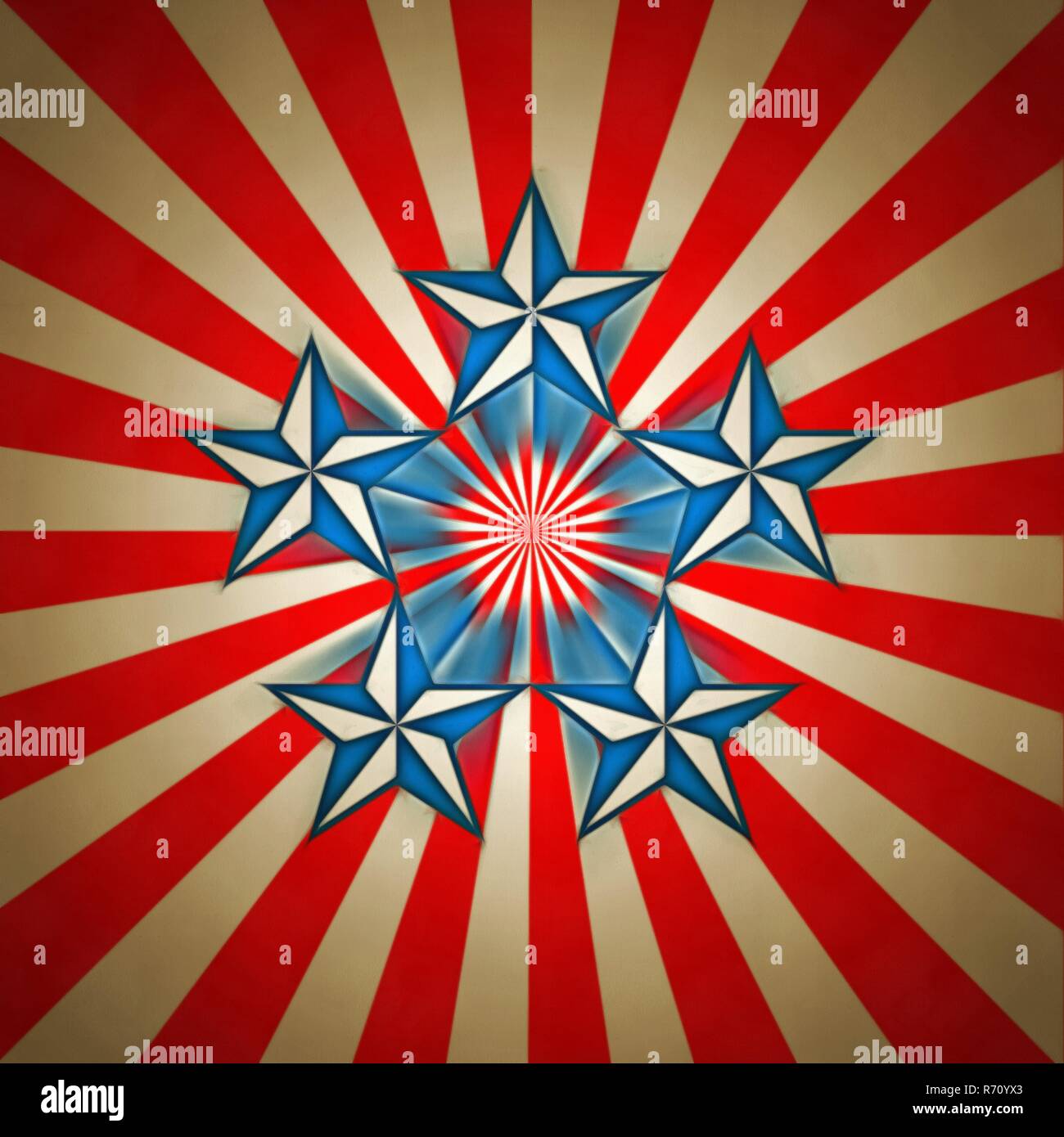 Modern art. Five stars Stock Photo - Alamy