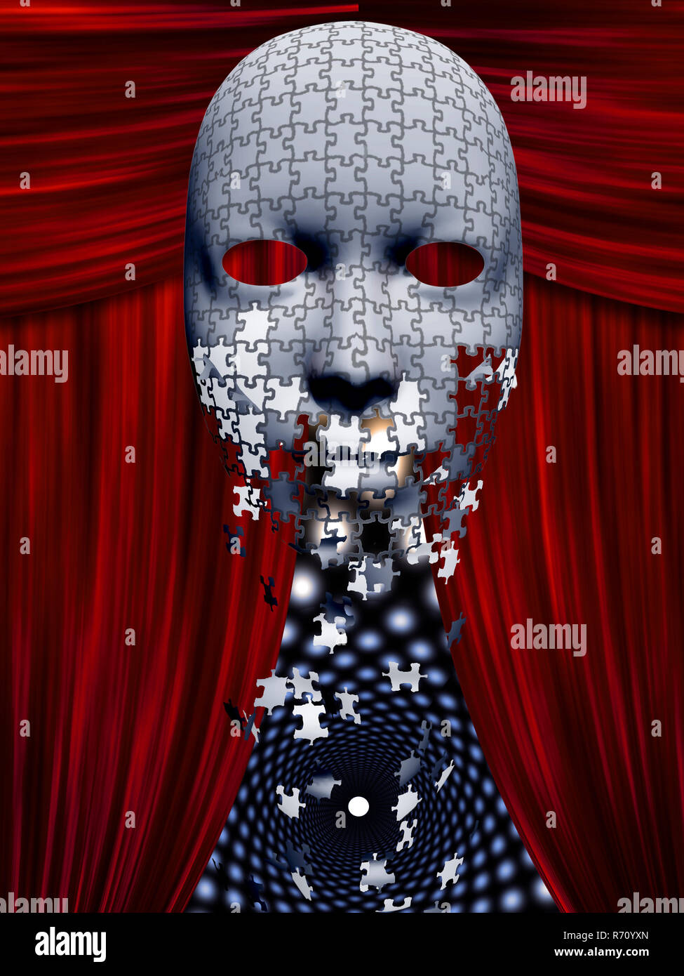 White face mask puzzle pieces hi-res stock photography and images - Alamy