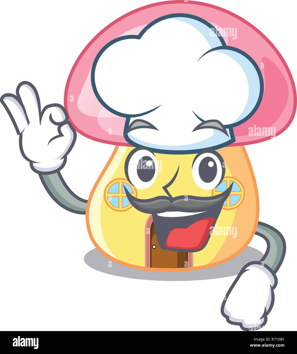 Chef fairy House mushroom on a cartoon Stock Vector Image & Art - Alamy