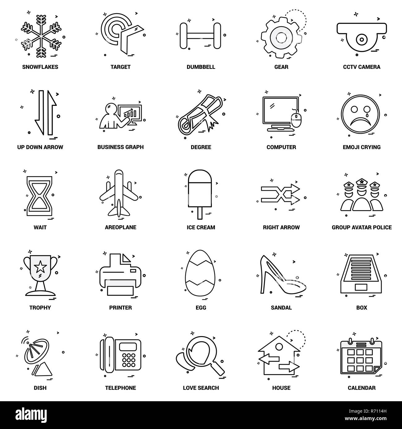 25 Business Concept Mix Line Icon set Stock Vector Image & Art - Alamy