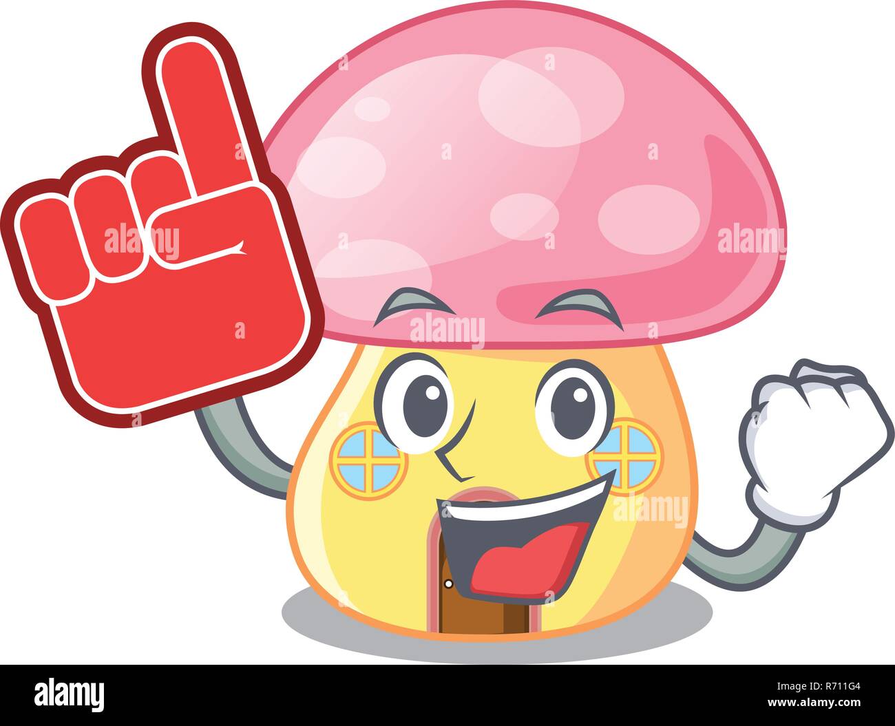 Foam finger realistic fir tree in snow cartoon Stock Vector Image & Art ...