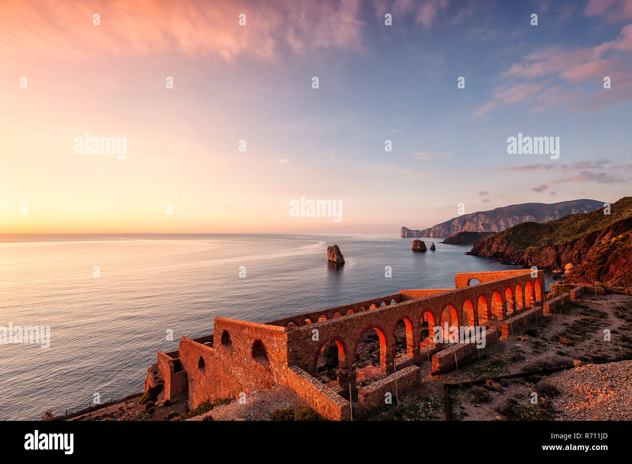 ancient mining washery. la marmora washery Stock Photo - Alamy