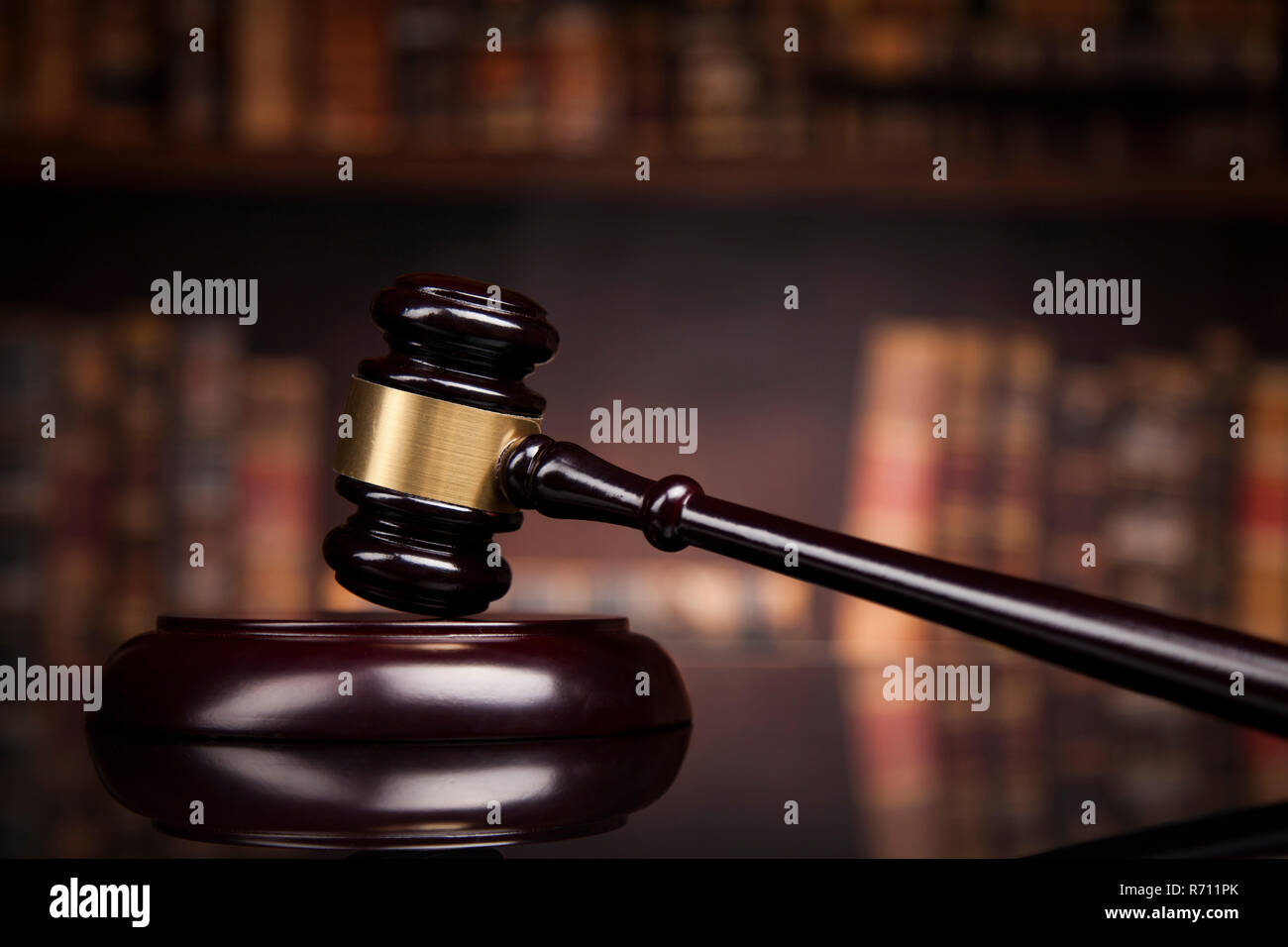 Courtroom, Law theme, mallet of the justice Stock Photo - Alamy