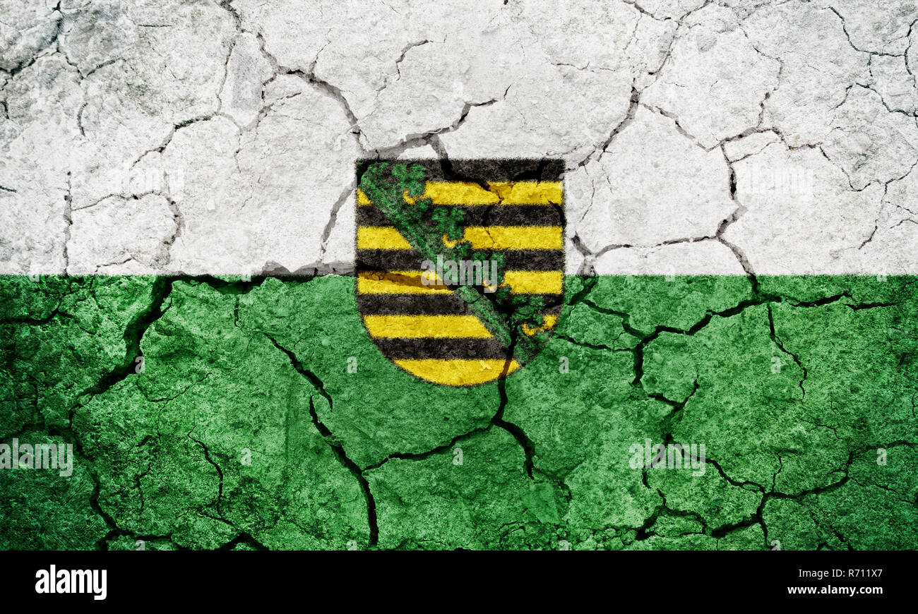 Free State of Saxony, state of Germany, flag Stock Photo - Alamy